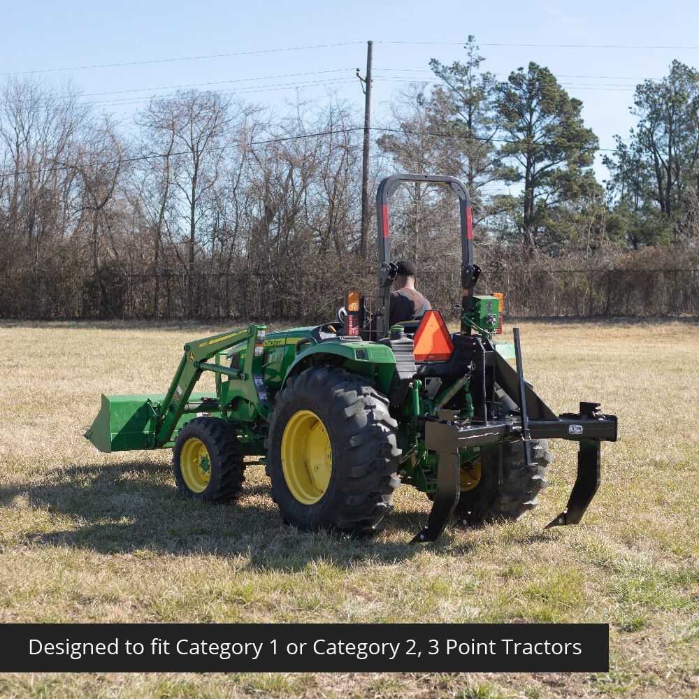 3 Shank Subsoiler Ground Ripper Fits Category 1 and 2, 3 Point Quick ...