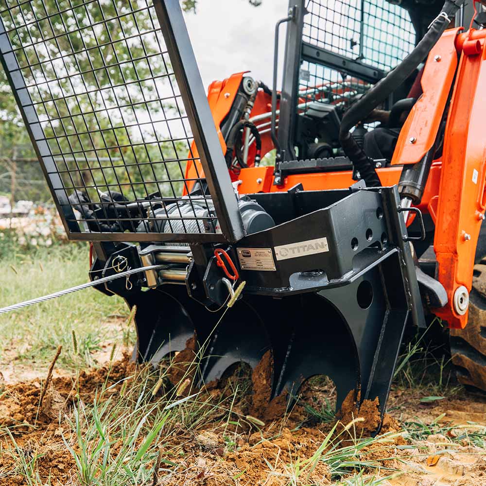 Scratch and Dent, 7.5 Ton Skid Steer Logging Winch | Titan Attachments