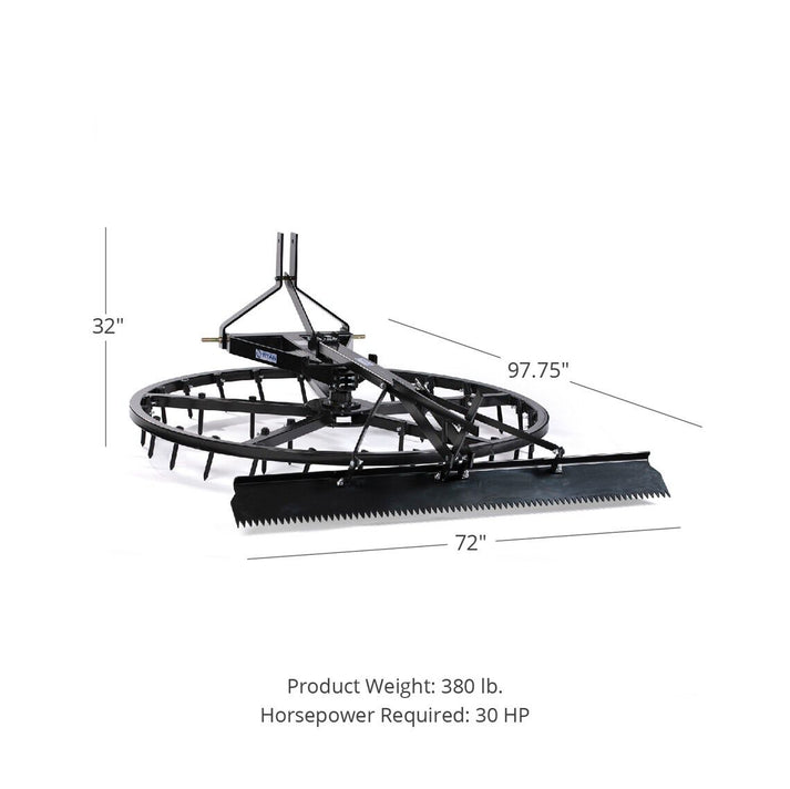 72" Arena Spin Harrow Attachment - Optional 72" Arena Rake Attachment ...