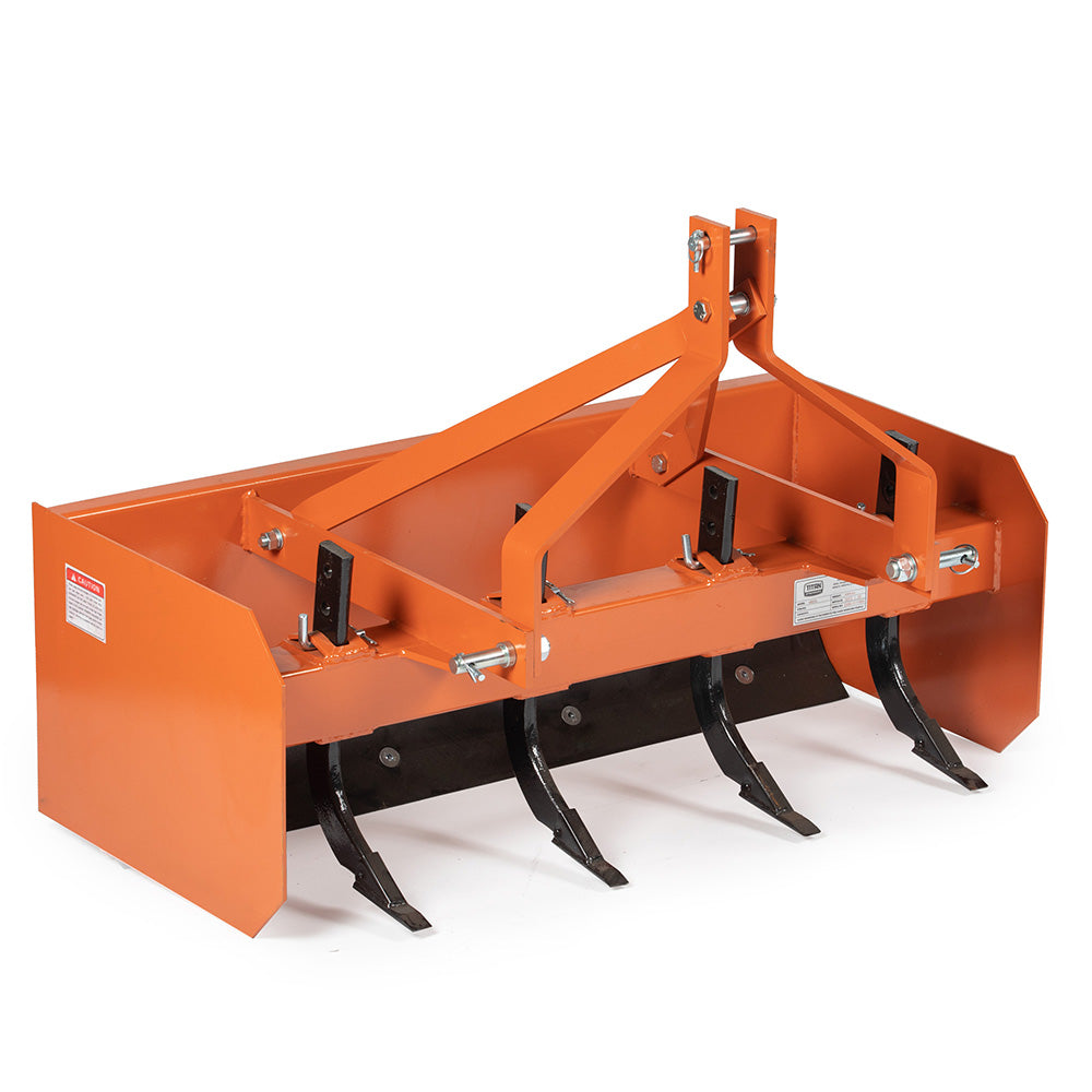 3 Point Rear Box Blade Scraper Grader - Category 0 and 1 Hitch Tractor ...