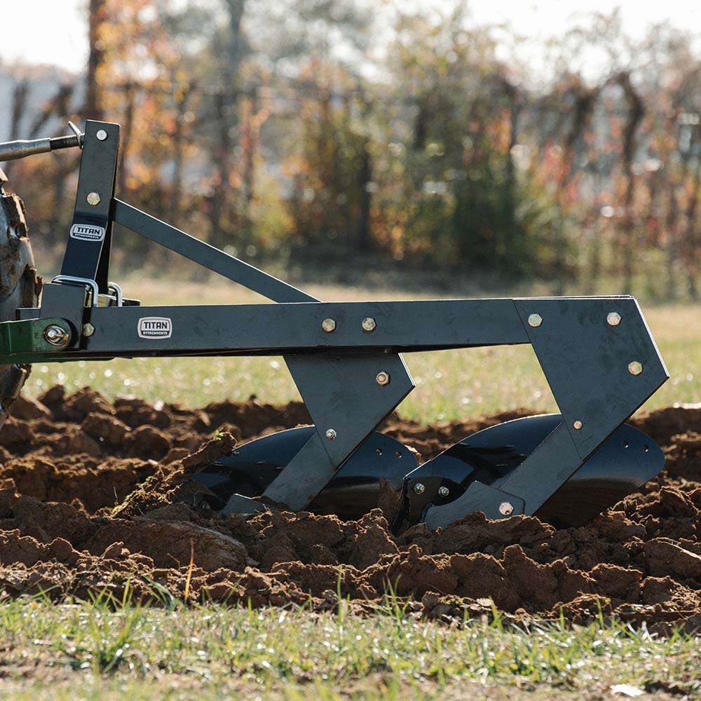 3 Point Double Bottom Turn Plow Fits Cat 1 Tractors | Titan Attachments