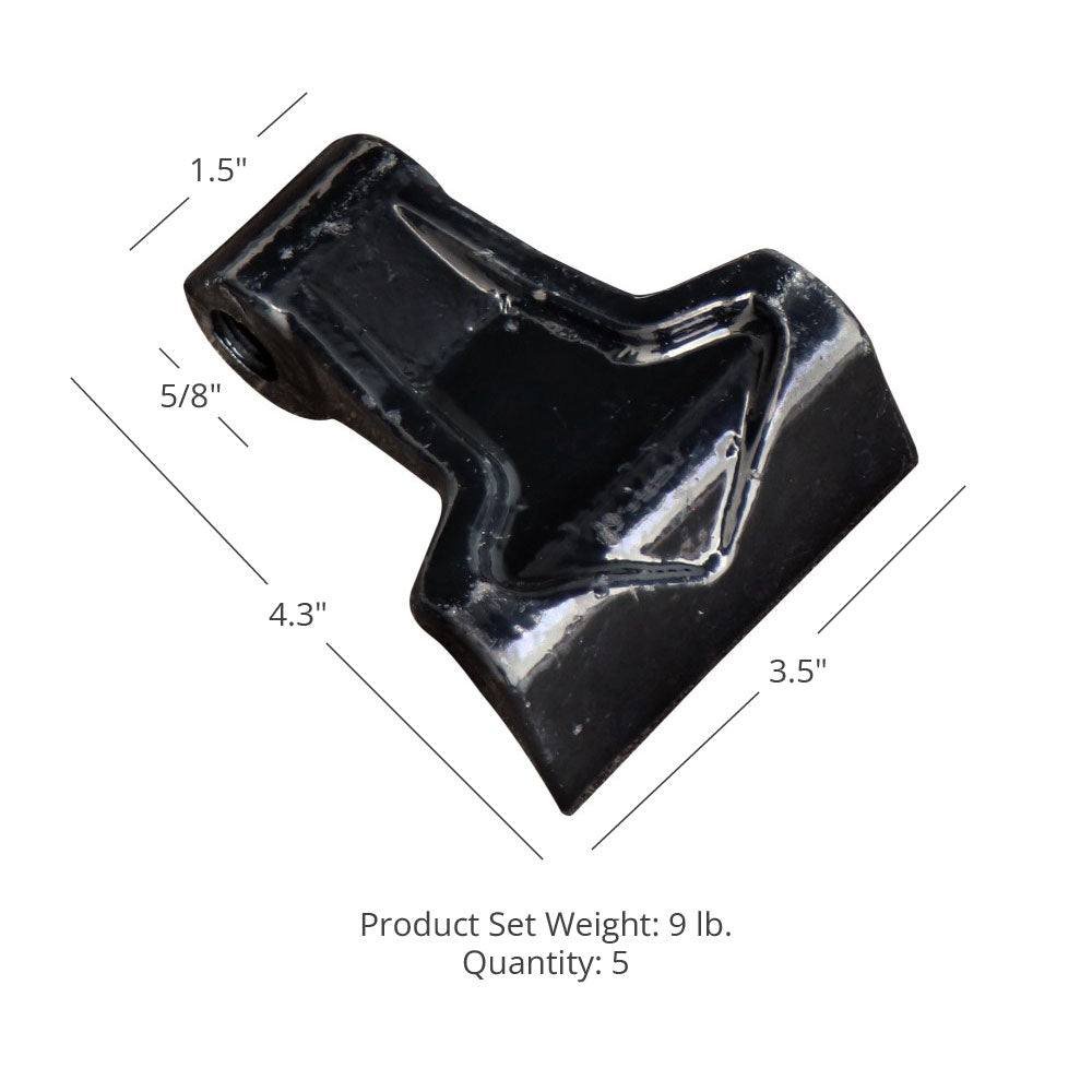 Pack of 5 Replacement Flail Hammer Blade | Titan Attachments