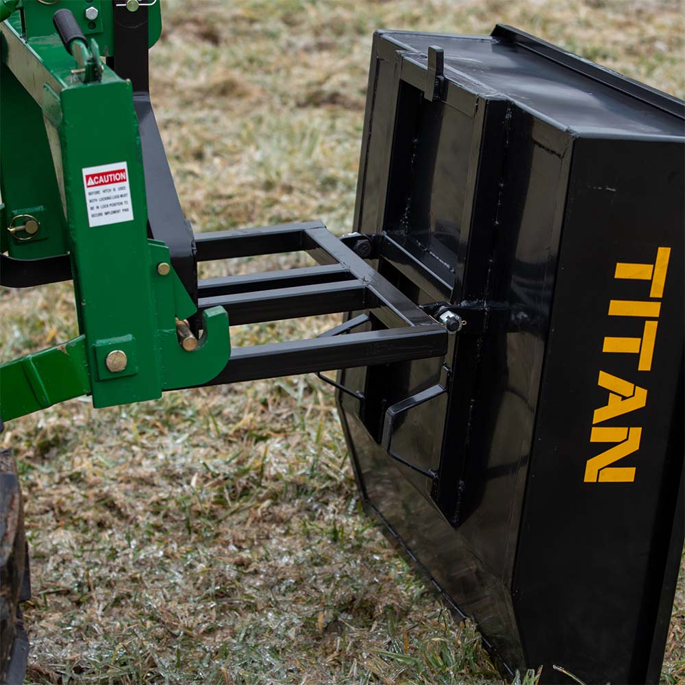 3 Point 10 Cu. FT Quick Hitch Dump Box Fits Category 1 Tractors | Titan ...
