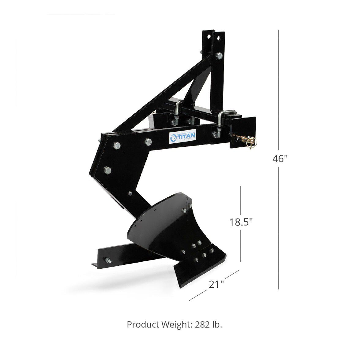 3 Point Single Bottom Turn Plow Fits Category 1 | Titan Attachments