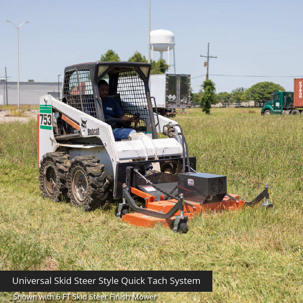 Skid Steer Finish Mower Attachment - Rear Discharge Landscaping ...