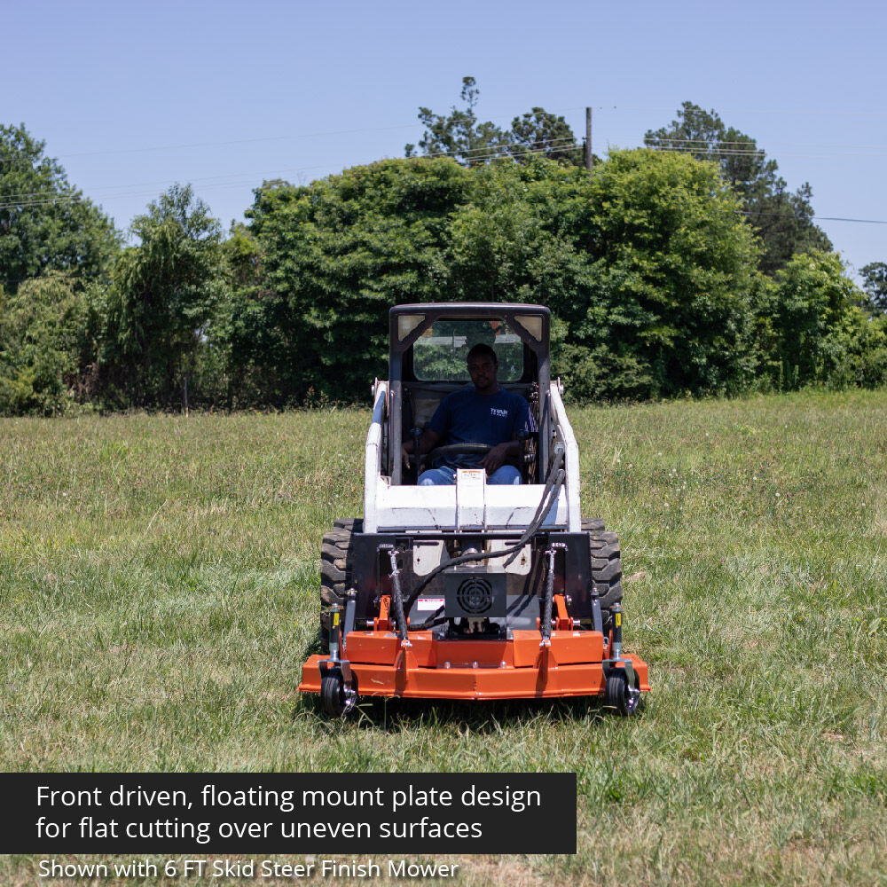 Skid Steer Finish Mower Attachment - Rear Discharge Landscaping ...