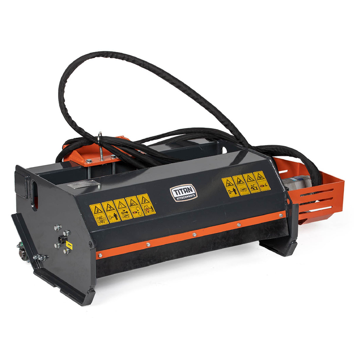 Mini Skid Steer Hydraulic Flail Mower - Mulch up to 3" Diameter ...