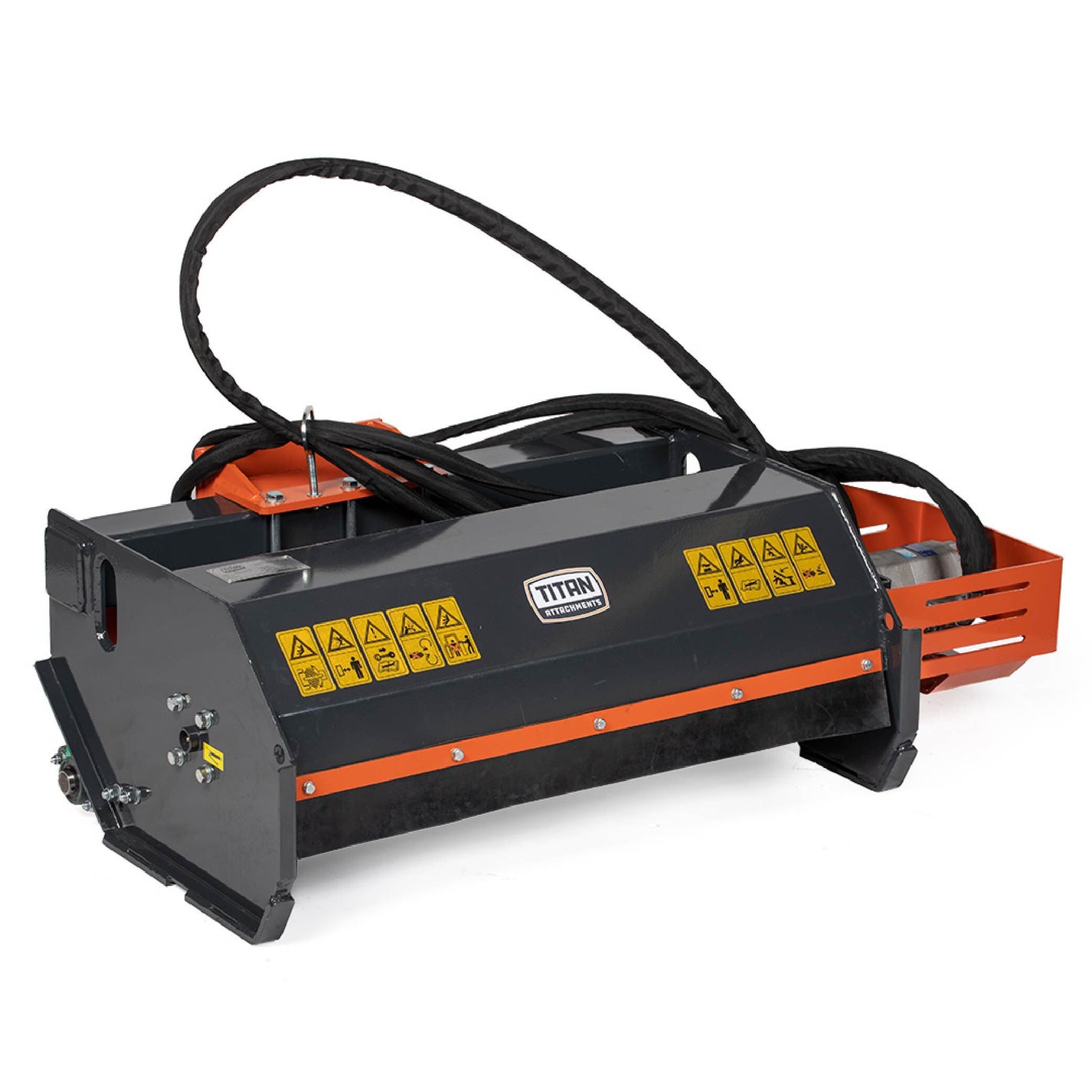 Mini Skid Steer Hydraulic Flail Mower - Mulch up to 3" Diameter ...