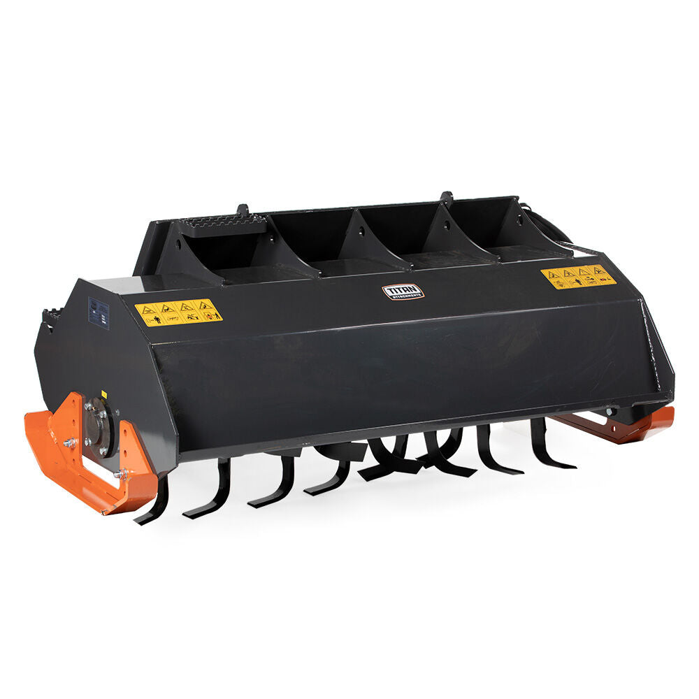 HD Rotary Tiller Attachment - Universal Skid Steer Quick Tach - Bi ...