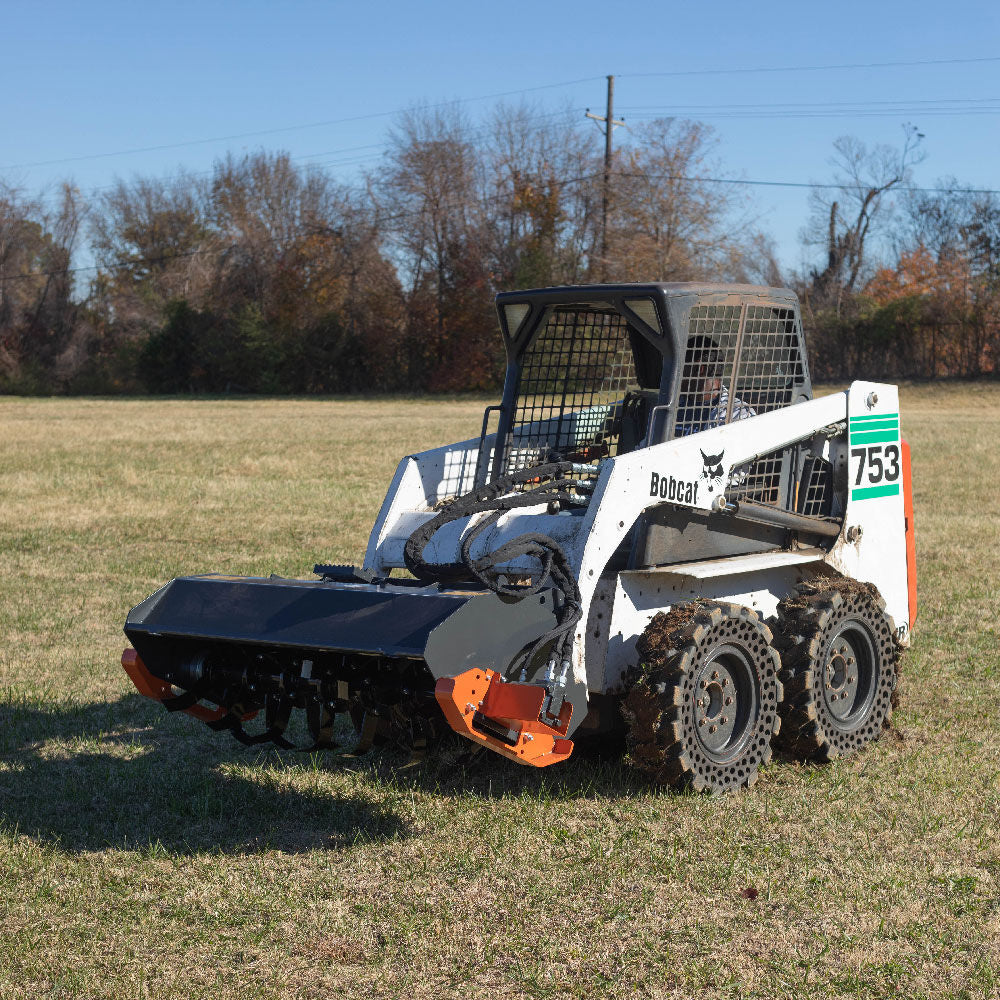 HD Rotary Tiller Attachment - Universal Skid Steer Quick Tach - Bi ...