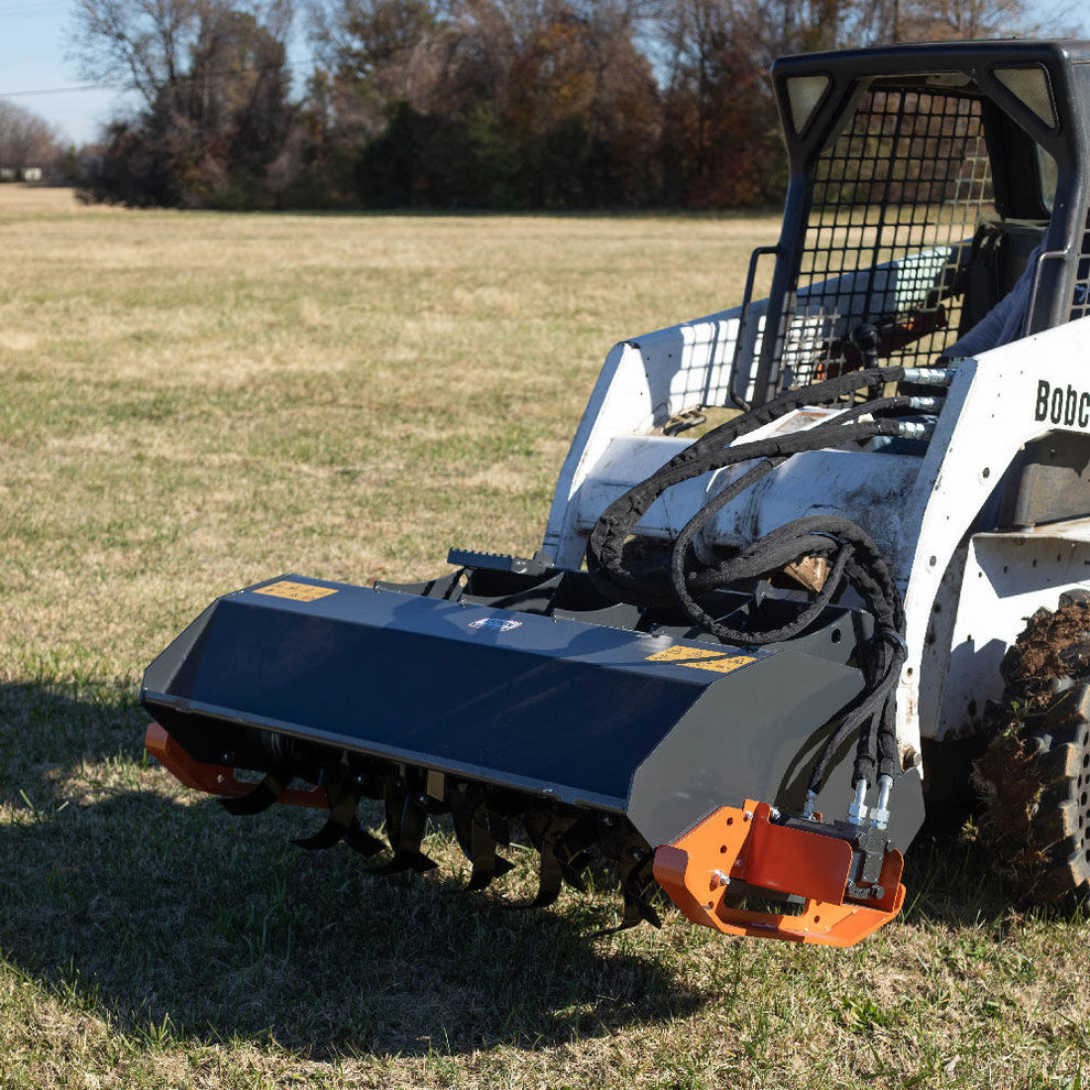 HD Rotary Tiller Attachment - Universal Skid Steer Quick Tach - Bi ...
