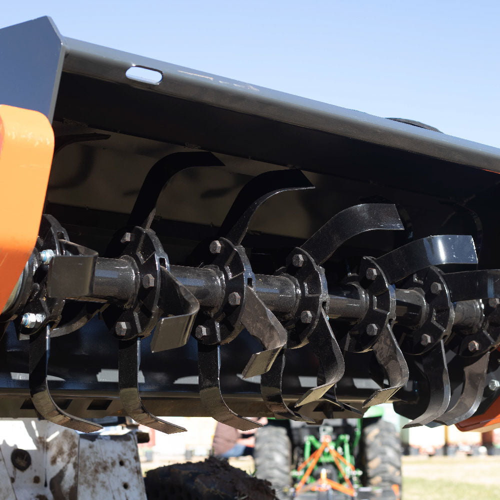 HD Rotary Tiller Attachment - Universal Skid Steer Quick Tach - Bi ...