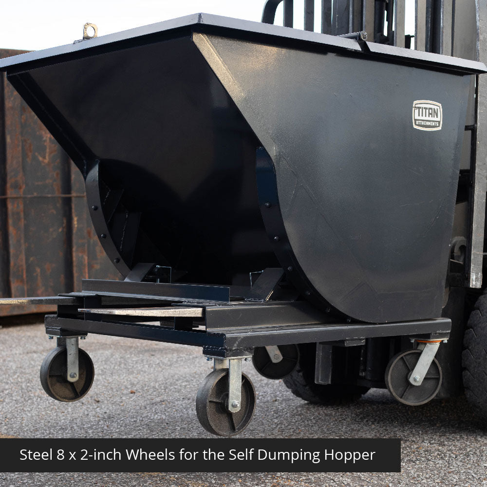 Steel Caster Wheels for Self-Dumping Hopper - 2 Swivel and 2 Non-Swivel ...