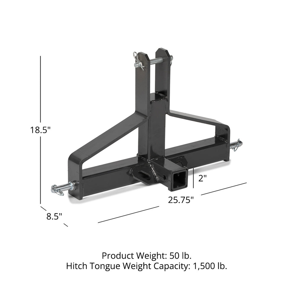 Economy Series 3 Point Receiver Hitch | Titan Attachments
