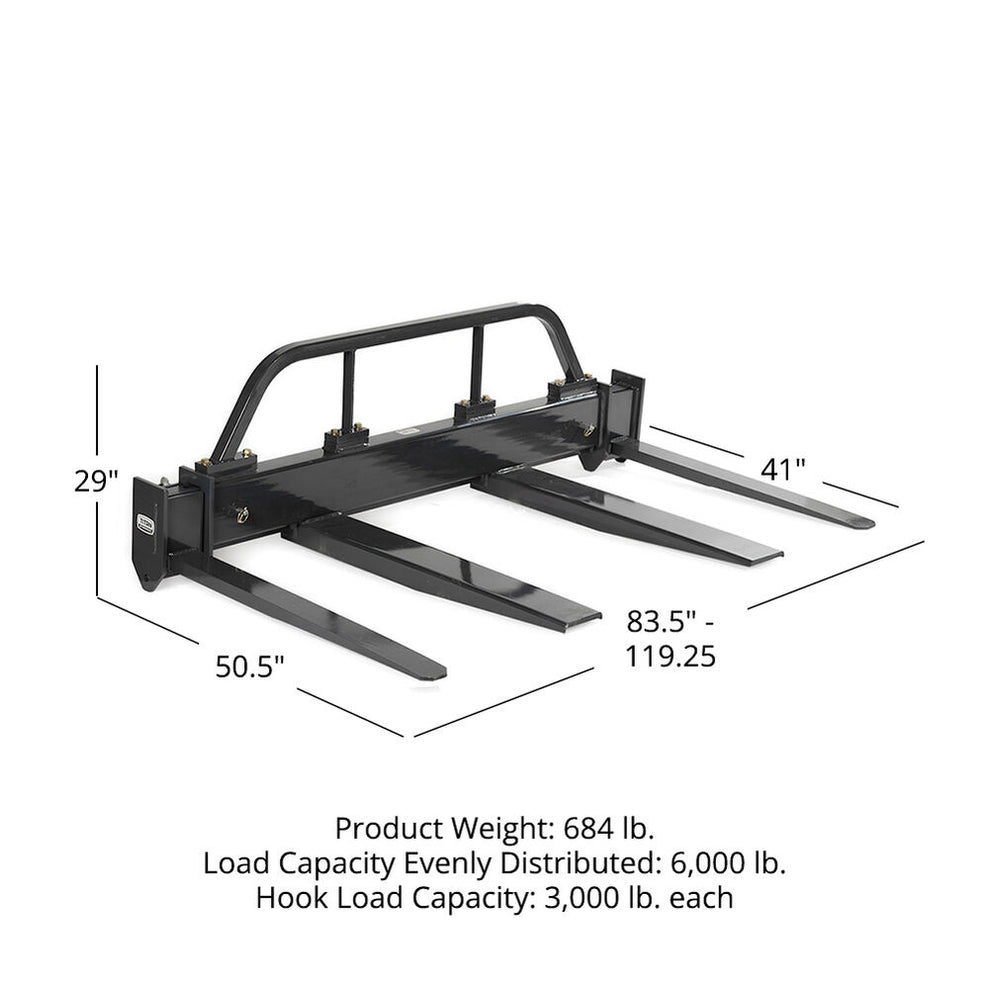 10 FT Adjustable Fork Spreader | Titan Attachments