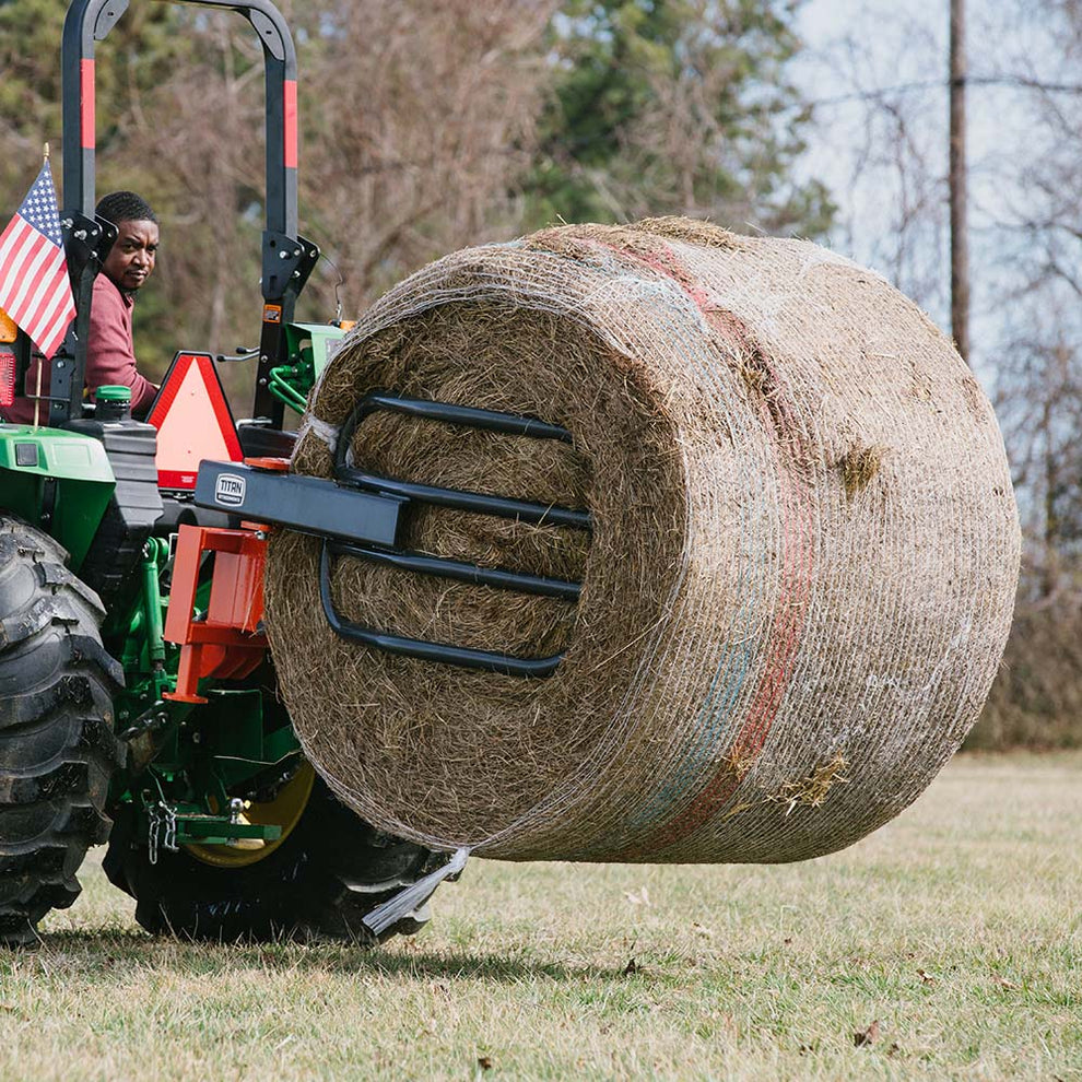 3 Point Round Hay Bale Gripper for Tractor | Titan Attachments