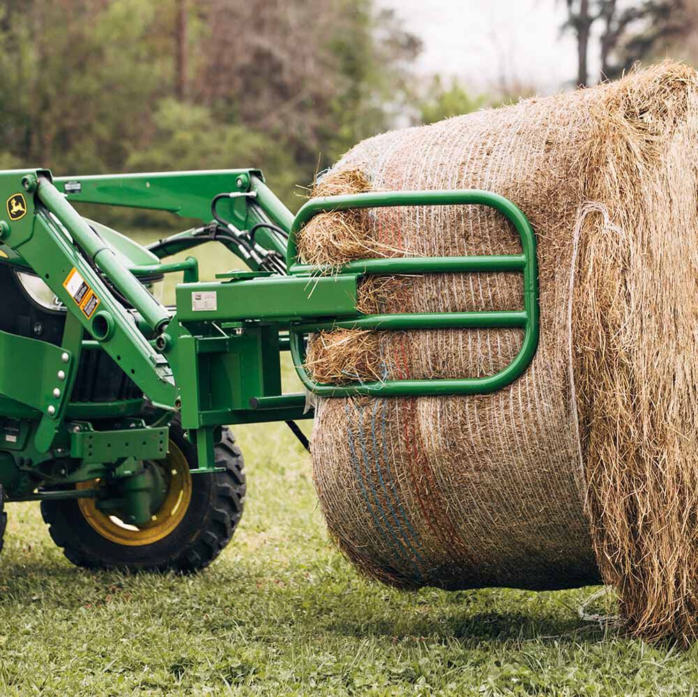 Round Hay Bale Gripper, Fits John Deere Hook and Pin | Titan Attachments