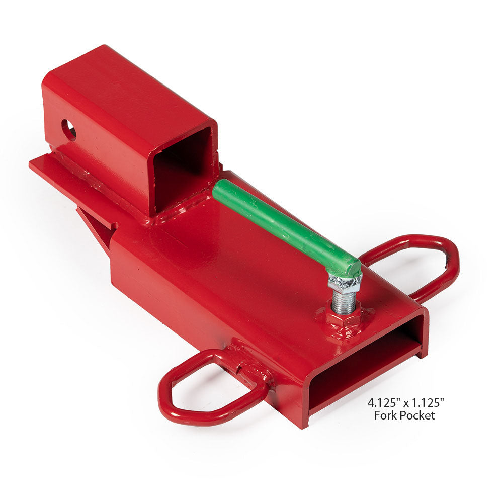 Clamp On Forklift 2" Hitch Receiver - Single Pallet Fork Blade Insert ...