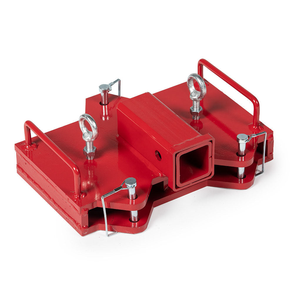 Clamp On Forklift 2" Hitch Receiver - Dual Pallet Fork Blade Insert ...