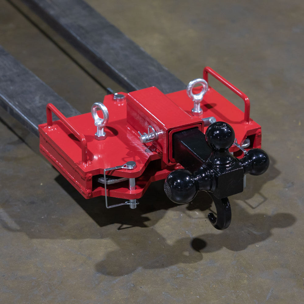 Clamp On Forklift 2" Hitch Receiver - Dual Pallet Fork Blade Insert ...
