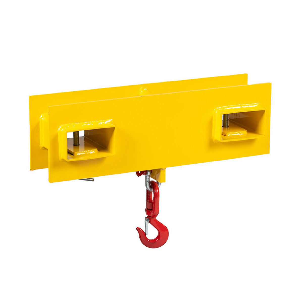 Fork Lifting Hoist Hook - Yellow Finish Fork Mounted Crane with Single ...