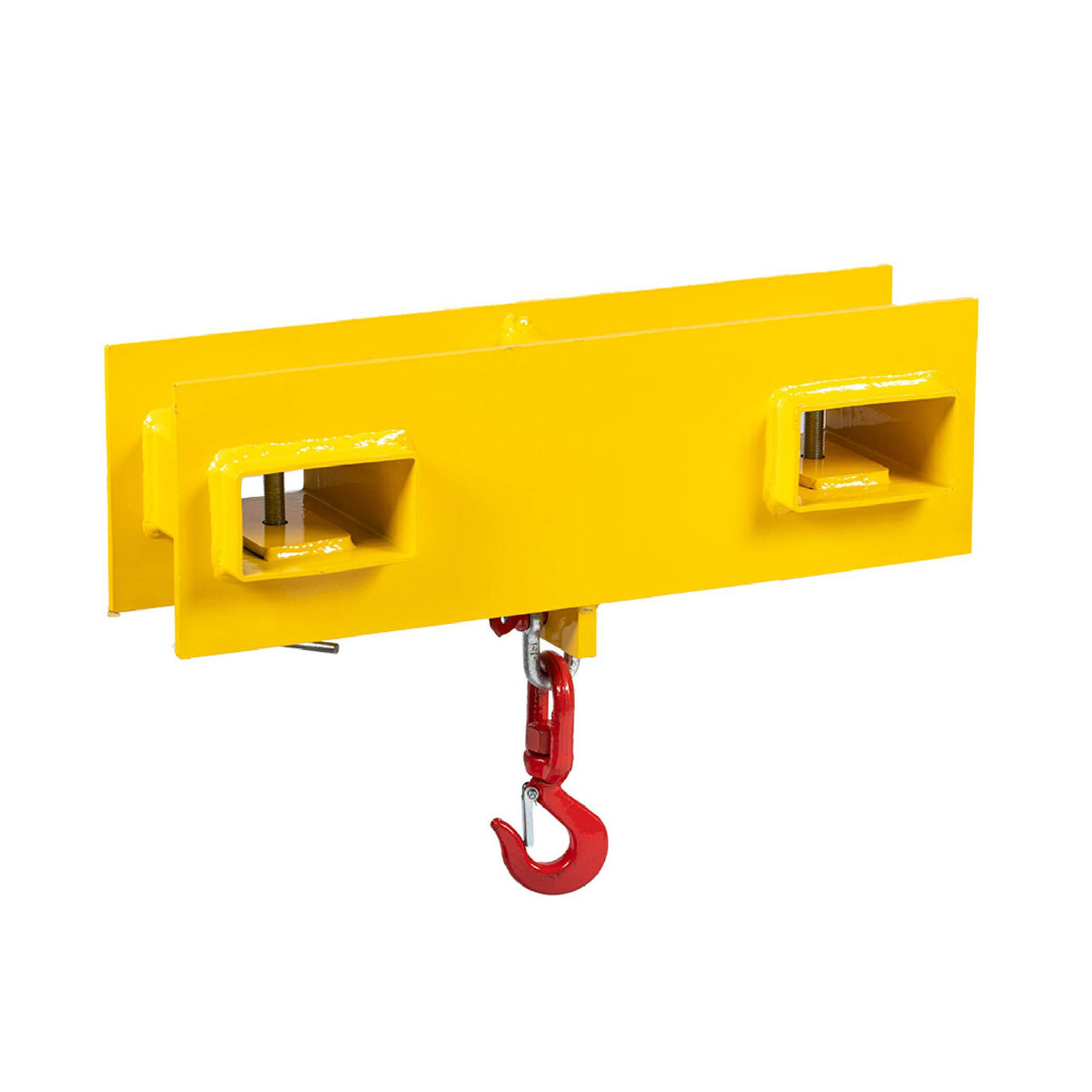 Fork Lifting Hoist Hook - Yellow Finish Fork Mounted Crane with Single ...
