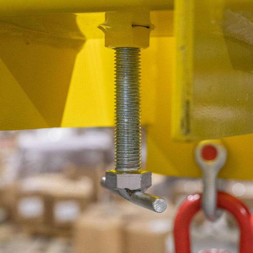 Fork Lifting Hoist Hook - Yellow Finish Fork Mounted Crane with Single ...