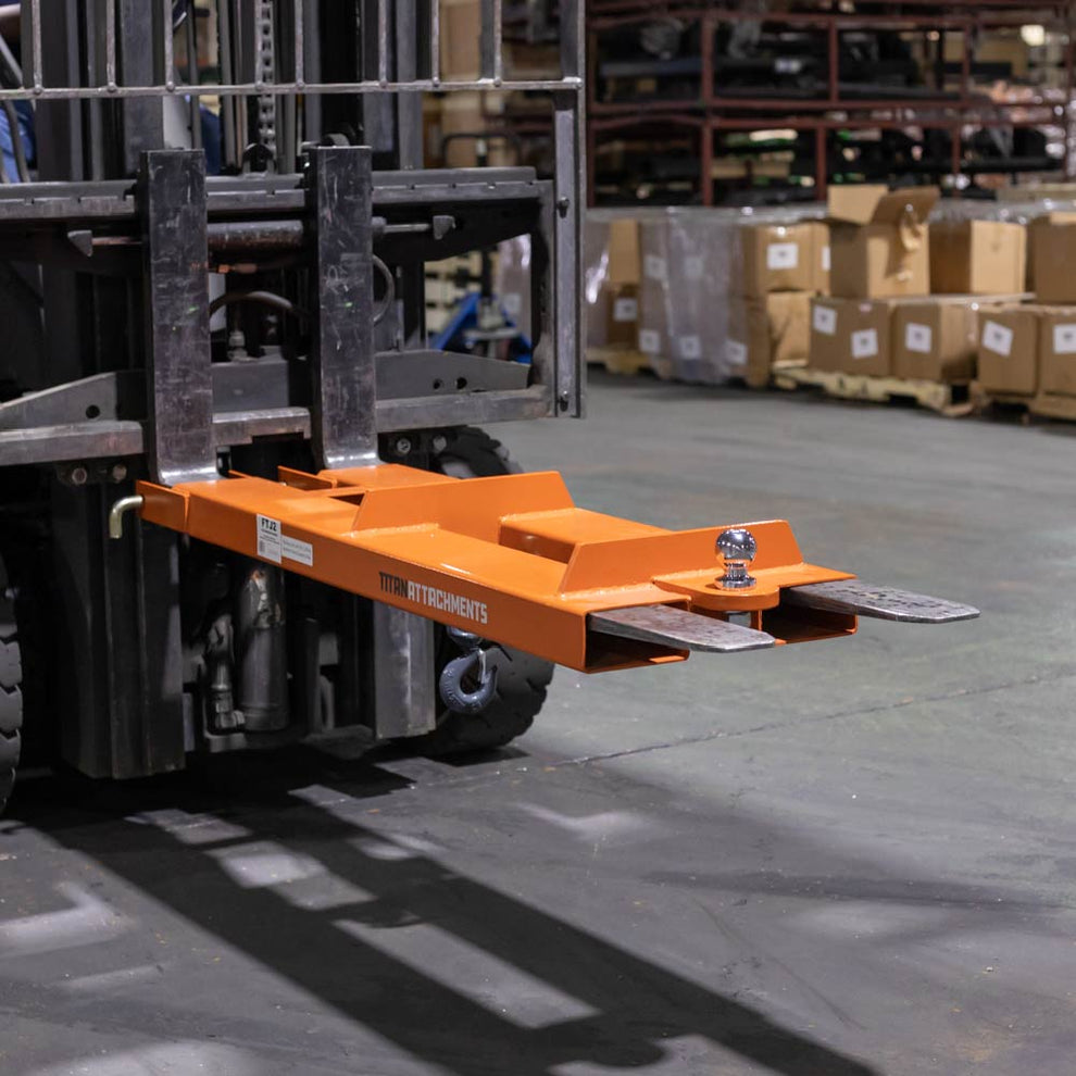 Fork Mounted Towing Jib with Swivel Hook | Titan Attachments