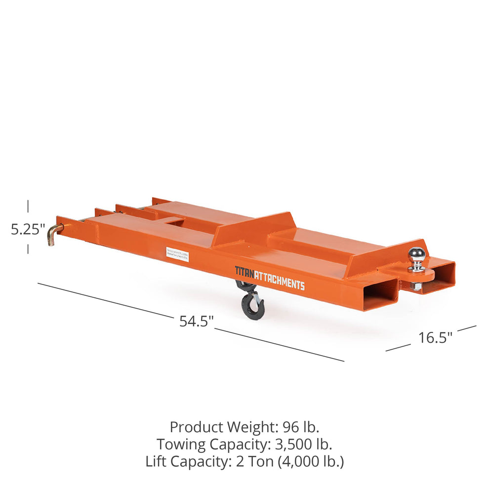Fork Mounted Towing Jib with Swivel Hook | Titan Attachments