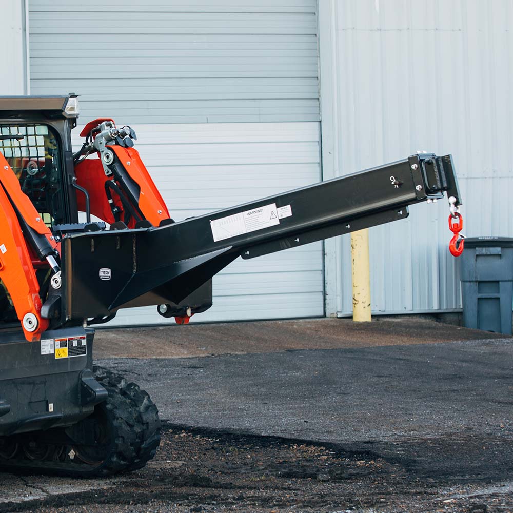 Adjustable Skid Steer Industrial Crane Jib Attachment with 3 Ton Hook ...