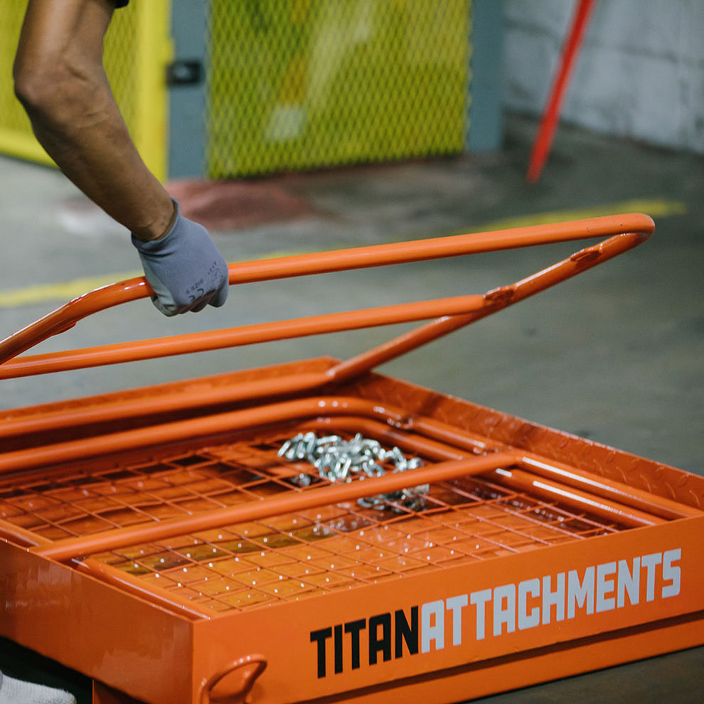 36" x 36" Pallet Forklift Platform Safety Cage | Titan Attachments