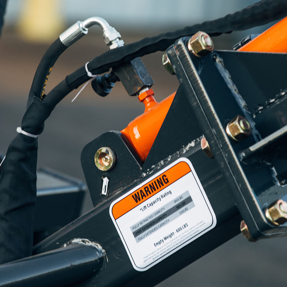 26 FT Telescoping Hydraulic Truss Boom Jib Crane Fits Skid Steer Quick ...