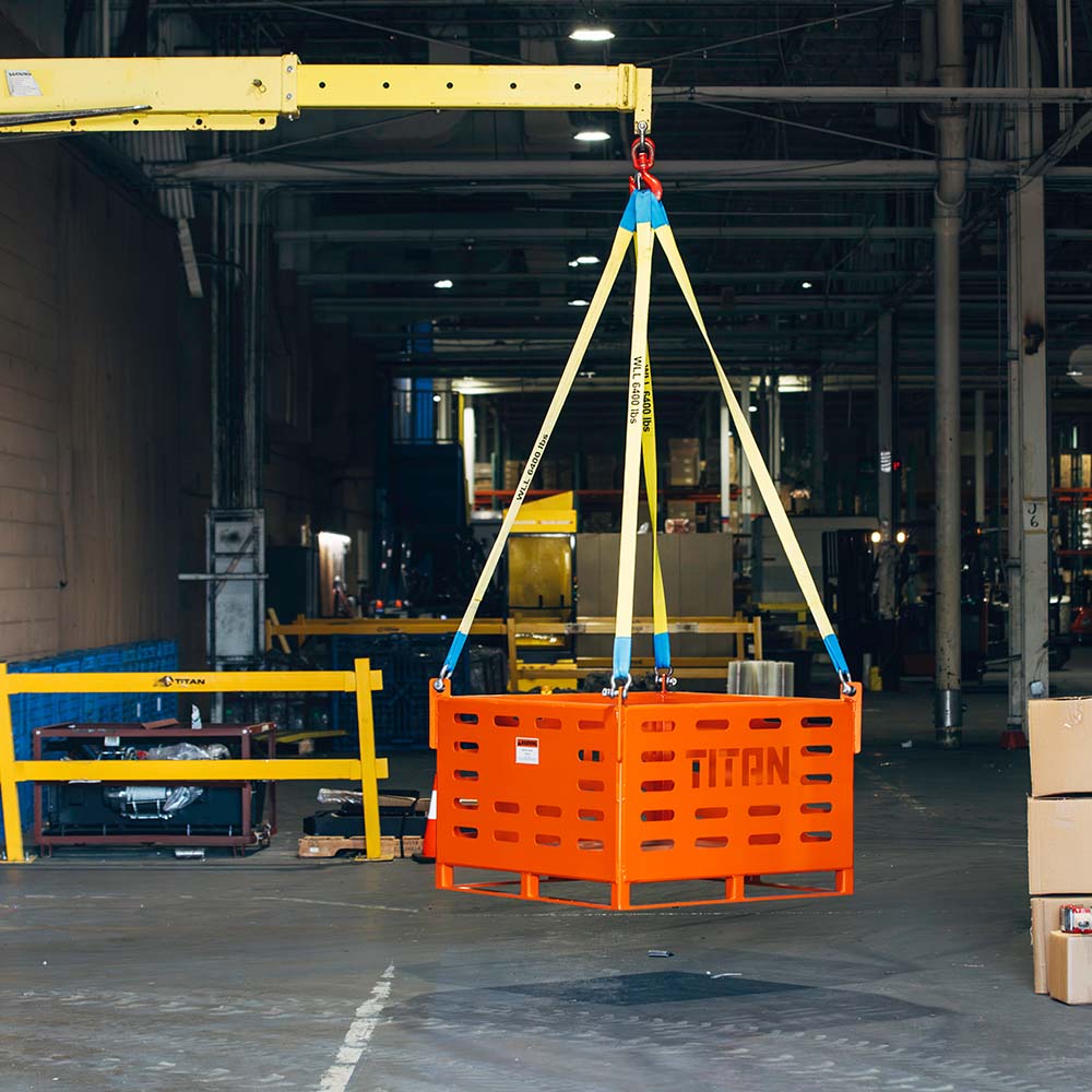 USA Made Material Lifting Basket | Titan Attachments
