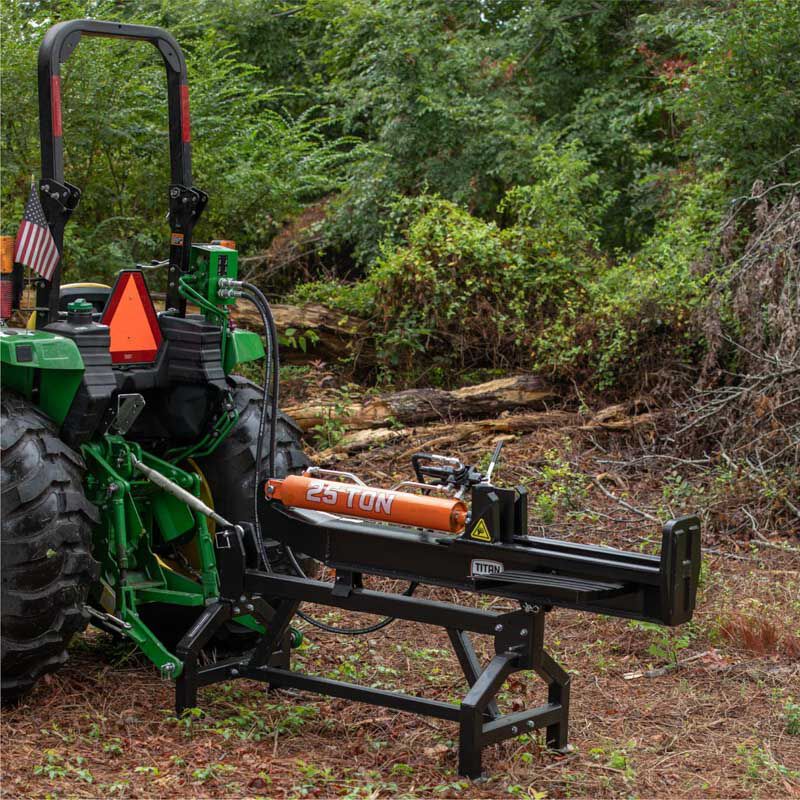Compact tractor log splitter store