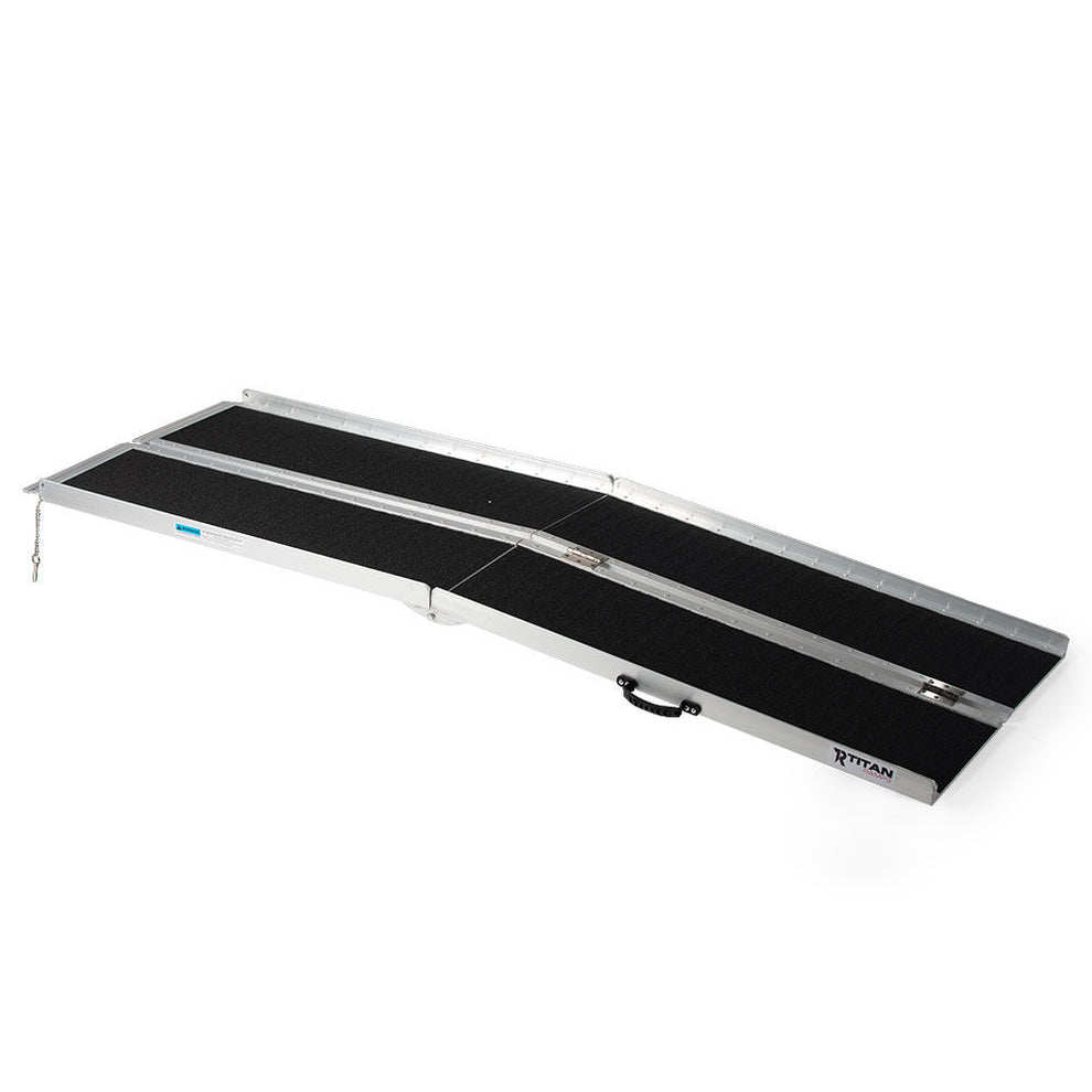 SCRATCH AND DENT - 7' Folding Aluminum Wheelchair Ramp - Handicap ADA ...