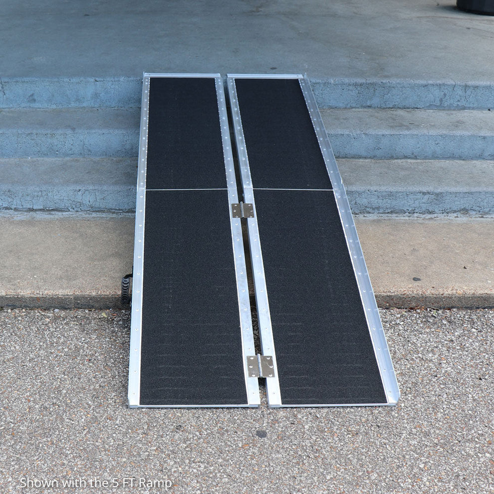 SCRATCH AND DENT - 7' Folding Aluminum Wheelchair Ramp - Handicap ADA ...