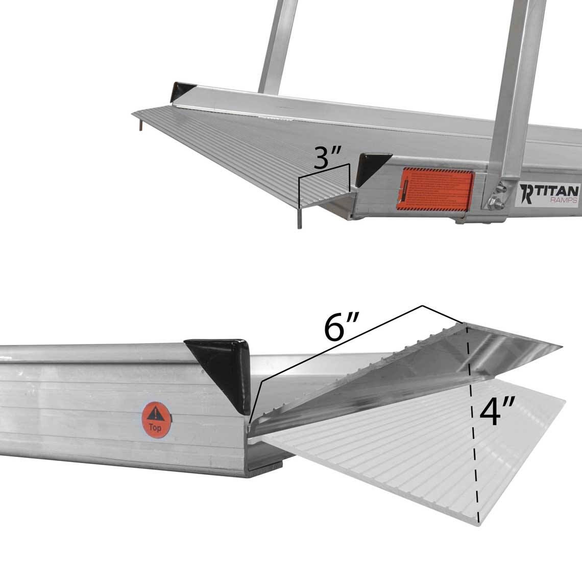Scratch and Dent - 8 FT Aluminum Wheelchair Entry Ramp And Handrails ...