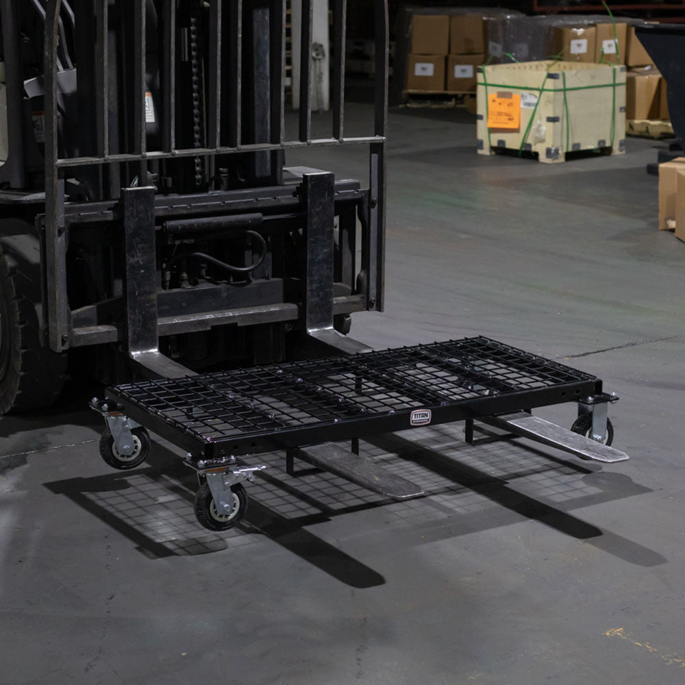 Mobile Industrial Conduit and Pipe Rack Cart | Titan Attachments