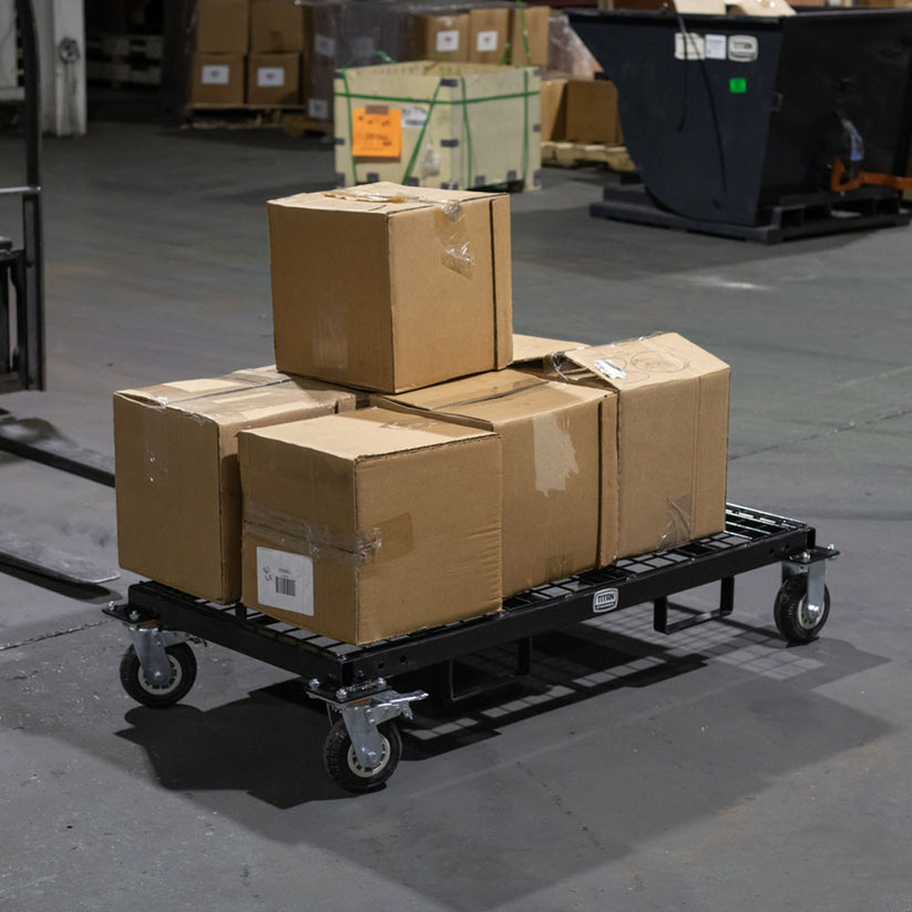 Mobile Industrial Wire Crate Cart | Titan Attachments
