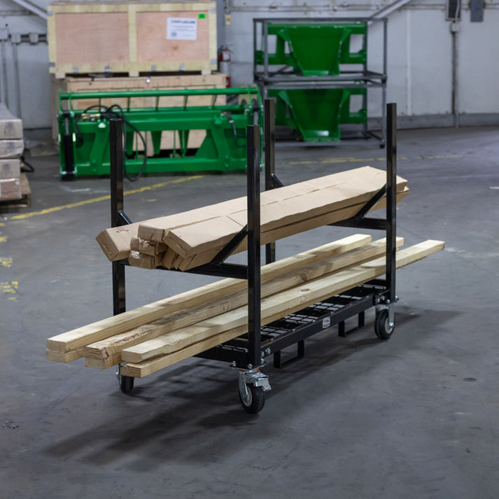 Mobile Industrial Bar Cradle Cart - Heavy-Duty Rolling Platform Base ...