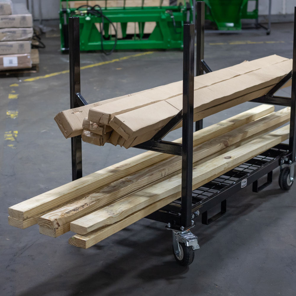 Mobile Industrial Bar Cradle Cart - Heavy-Duty Rolling Platform Base ...