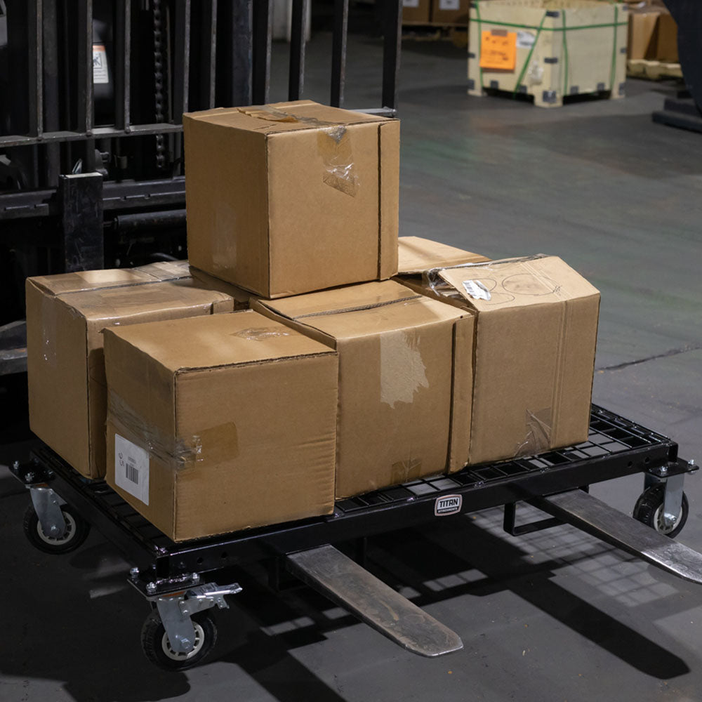 Heavy-Duty Rolling Platform Base with Fork Pockets and Locking Caster ...